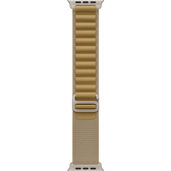 Apple Watch 49mm Loop: Tan Alpine Loop Medium - Natural Titanium Finish ...